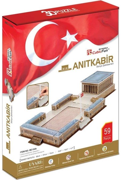 Rennway MC154H Cubic Fun Anıtkabir 59 Parça / 3 Boyutlu Puzzle Rennway MC154H Cubic Fun Anıtkabir 59 Parça / 3 Boyutlu Puzzle