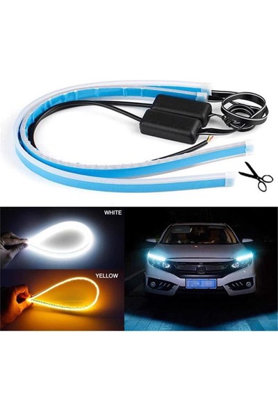 Far Üstü Kayar LED Audi Tip Sinyalli, 60CM