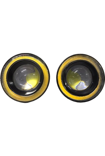 Kingstar Universal Mercekli Turuncu LED Angel Sis Farı, 76MM Kingstar Universal Mercekli Turuncu LED Angel Sis Farı, 76MM