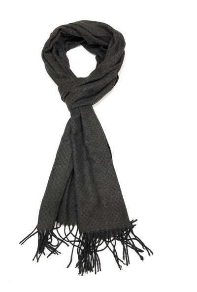 Pierroni Kahve Desenli Atkı Kaşkol