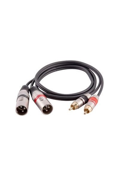 YKA 2 Rca Erkek-2 Xlr Erkek Kablo 5 Metre