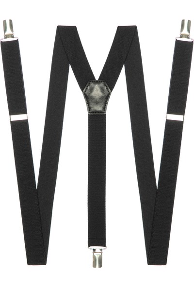 Dwoy Metal Klipsli Yetişkin Boy Ince Siyah Pantolon Askısı