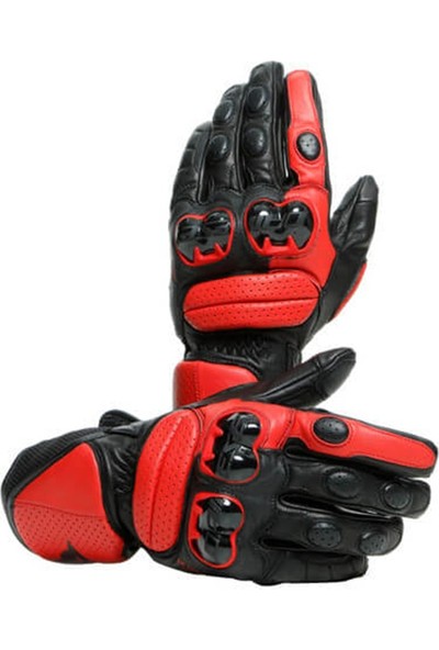 Dainese Impeto Deri Eldiven Black Lava Red Dainese Impeto Deri Eldiven Black Lava Red