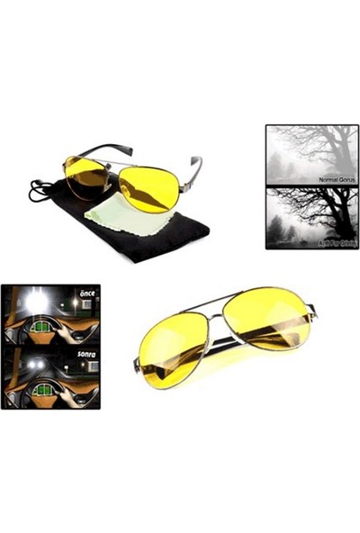 Ezolan Metal Çerçeveli Anti Far Gece Görüş Gözlüğü (Damla Modeli) Ezolan Metal Çerçeveli Anti Far Gece Görüş Gözlüğü (Damla Modeli)