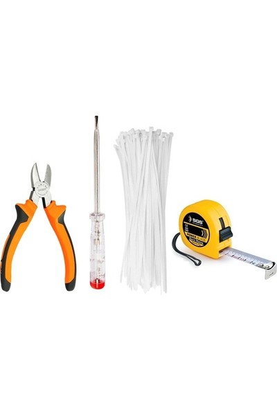 Uniquem Mini Yankeski + Şerit Metre 3 mt + Kontrol Kalemi + 100 Adet Plastik Kelepçe Uniquem Mini Yankeski + Şerit Metre 3 mt + Kontrol Kalemi + 100 Adet Plastik Kelepçe