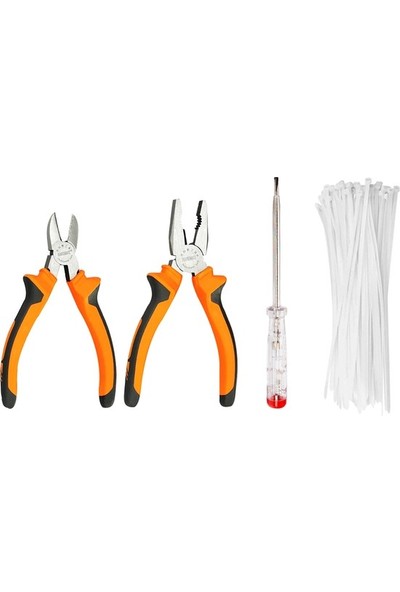 Uniquem Mini Pense Yankeski + Kontrol Kalemi + 100 Adet Kelepçe Uniquem Mini Pense Yankeski + Kontrol Kalemi + 100 Adet Kelepçe