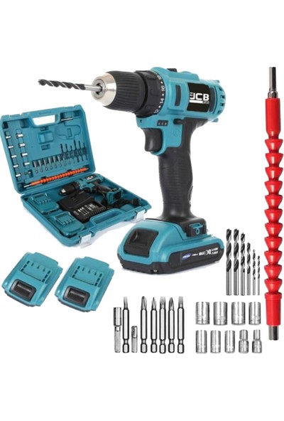 Projcb Plus Super Blue 48 V 5 Ah Çift Akülü Vidalama