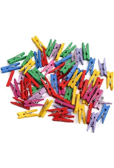 Anka Shop 100 Adet Renkli Ahşap Mini Mandal Fotoğraf Askısı Not Askısı Mandalı Dekoratif 2,5 cm Anka Shop 100 Adet Renkli Ahşap Mini Mandal Fotoğraf Askısı Not Askısı Mandalı Dekoratif 2,5 cm