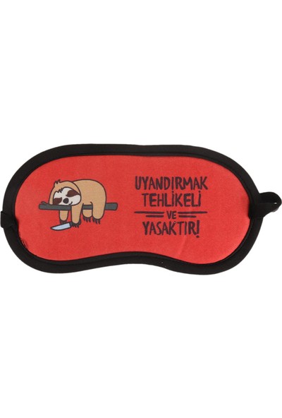 Attach Koala Uyandırmak Tehlikeli ve Yasaktır Tasarımlı Uyku Bandı-Göz Bandı