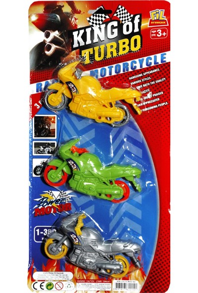 Fil Oyuncak Oyuncak 3 Lü Motor Seti