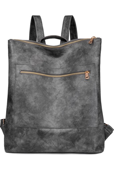 Miracle Qiji Deri Günlük Sırt Çantası Büyük Kapasiteli Kadın Çantası (Yurt Dışından)