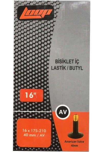 Loop 16X1.75 - 2.10 Arası Bisiklet Iç Lastik 16 Inc Loop 16X1.75 - 2.10 Arası Bisiklet Iç Lastik 16 Inc