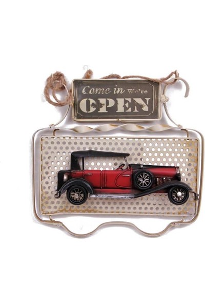 Ezolan Dekoratif Metal Kapı Yazısı Araba Dekorlu Vintage Hediyelik Ezolan Dekoratif Metal Kapı Yazısı Araba Dekorlu Vintage Hediyelik