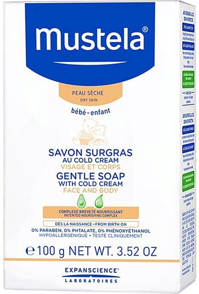 Mustela Gentle Soap With Cold Cream Içeren Sabun 100 gr Mustela Gentle Soap With Cold Cream Içeren Sabun 100 gr