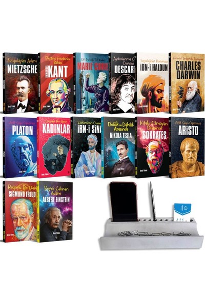 Halk Kitabevi Dünyayı Değiştiren Insanlar Seti - 14 Kitap - Beton Masaüstü Düzenleyici Halk Kitabevi Dünyayı Değiştiren Insanlar Seti - 14 Kitap - Beton Masaüstü Düzenleyici