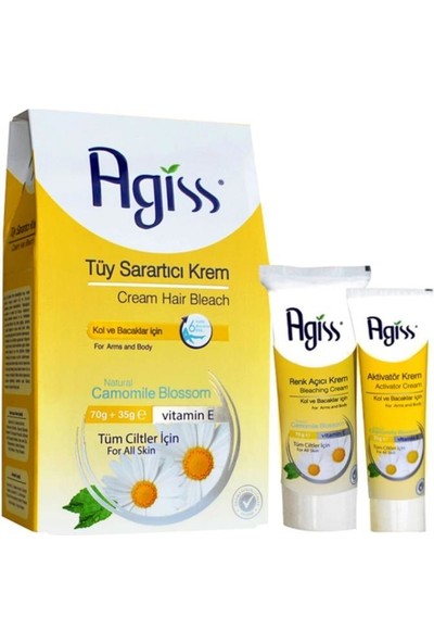Agiss Tüy Sarartıcı Krem 70 Gr + 35 Gr