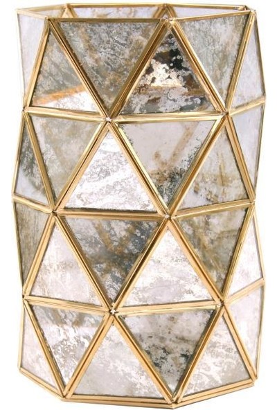Roy King Altın Altıgen Dekor/vazo 30CM