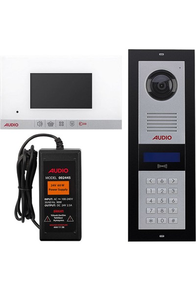 Audio 001181MBP 4.3 Inç 22 Daire Mekanik Buton Panelli Görüntülü Diafon Paketi Audio 001181MBP 4.3 Inç 22 Daire Mekanik Buton Panelli Görüntülü Diafon Paketi