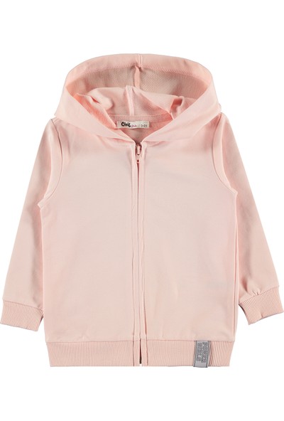 Civil Girls Kız Çocuk Kapüşonlu Hırka 2-5 Yaş Pudra