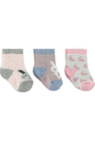 Civil Baby Kız Bebek 3'lü Çorap Set 0-24 Ay Pembe Civil Baby Kız Bebek 3'lü Çorap Set 0-24 Ay Pembe