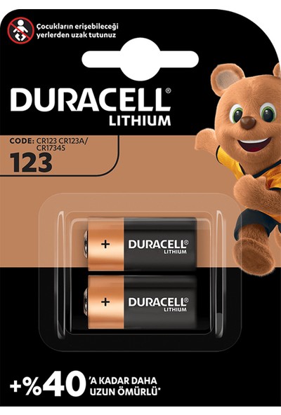 Duracell 123A 3V Lityum Pil 2'li Duracell 123A 3V Lityum Pil 2'li