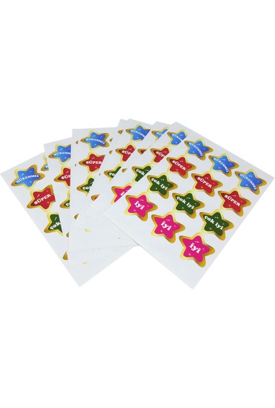 Hiçdurmaal Renkli Yıldız Tasarımlı 1 Paket 10 Lu Motivasyon Etiket Hiçdurmaal Renkli Yıldız Tasarımlı 1 Paket 10 Lu Motivasyon Etiket