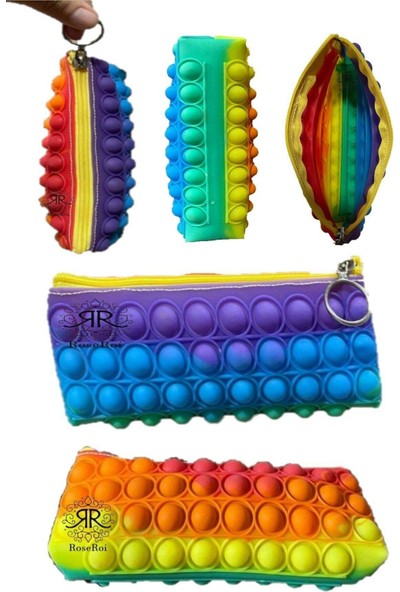 Popit Kalem Kutu Pop It Okul Eğlencesi Gökkuşağı Popit Oyuncak Kalemlik Popit Kalem Kutu Pop It Okul Eğlencesi Gökkuşağı Popit Oyuncak Kalemlik