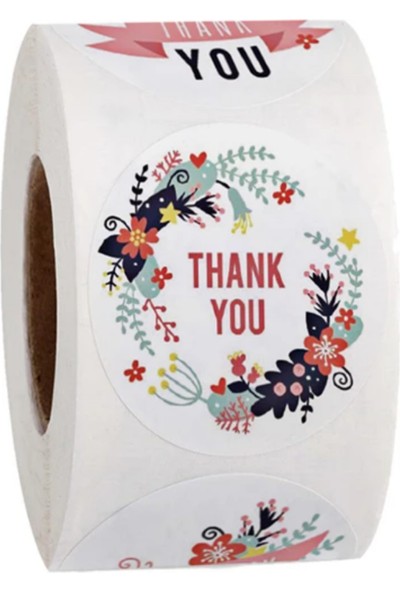 Çikoleyt Design Yapışkanlı Etiket - Thank You Çeşitli (2,5 cm) 50 Adet Çikoleyt Design Yapışkanlı Etiket - Thank You Çeşitli (2,5 cm) 50 Adet