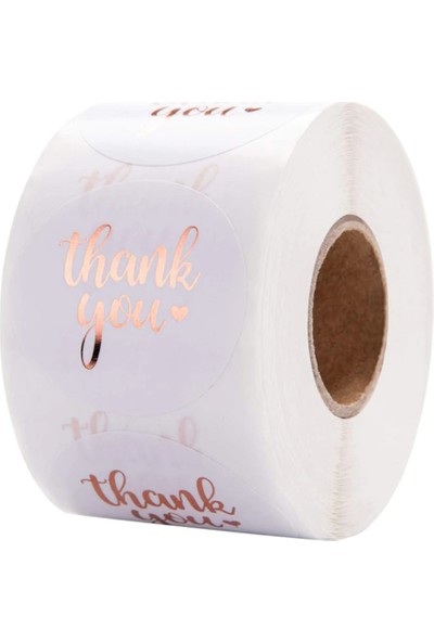 Çikoleyt Design Yapışkanlı Etiket - Thank You Beyaz (2,5 cm) 50 Adet Çikoleyt Design Yapışkanlı Etiket - Thank You Beyaz (2,5 cm) 50 Adet