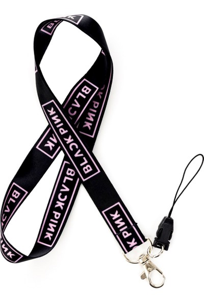 Alp Collection Siyah Blackpink Boyun Ipi Telefon Askısı Yaka Kartı