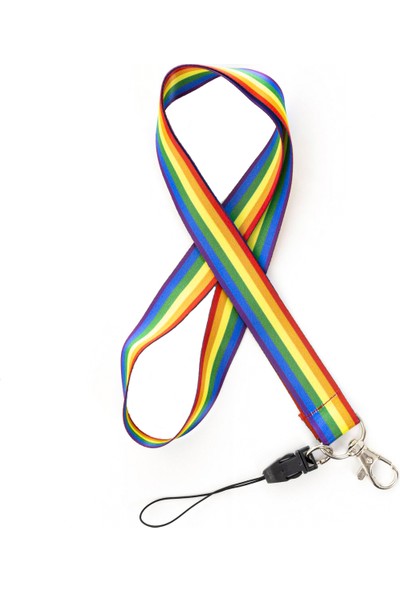 Alp Collection Gökkuşağı Boyun Ipi Telefon Askısı Yaka Kartı