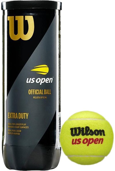 Avessa Wilson Us Open 3'lü Tenis Topu Vakumlu Ambalajda, Ekstra Duty Keçeli, Her Tip Kort Için Uygun Avessa Wilson Us Open 3'lü Tenis Topu Vakumlu Ambalajda, Ekstra Duty Keçeli, Her Tip Kort Için Uygun