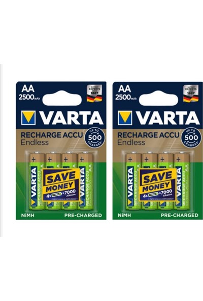 Varta 56686 Endless 2500 Mah Şarlı Kalem Pil 8 Adet Ayd Varta 56686 Endless 2500 Mah Şarlı Kalem Pil 8 Adet Ayd