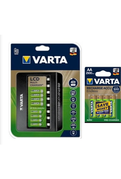 Varta 57681 8 Li LCD Şarj Cihazı + Varta 56686 2500 Mah Aa Şarjlı Kalem Pil Ayd Varta 57681 8 Li LCD Şarj Cihazı + Varta 56686 2500 Mah Aa Şarjlı Kalem Pil Ayd