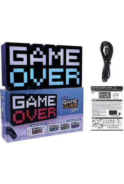 Paladone 8-Bit Pixel Game Over Light Paladone 8-Bit Pixel Game Over Light