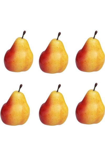 Nettenevime Yapay Kırmızı Armut 6 Lı Paket Yapay Meyve