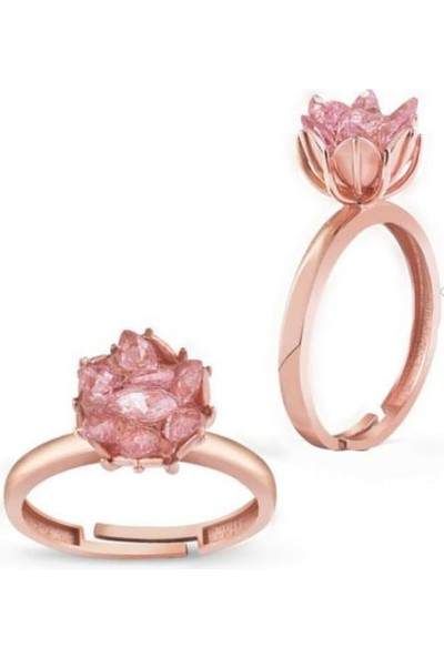 925 Gümüş Lotus Çiçeği 925 Ayar Gümüş Yüzük