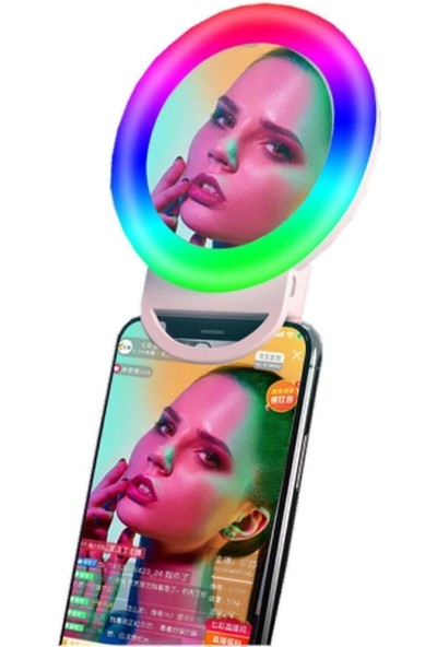 Trend Techno Trendtechno Rgb Ring Light Şarjlı LED Selfie Soft Aynalı Makyaj Selfi Işıgı 7 Farklı Renk - 15 Mod Trend Techno Trendtechno Rgb Ring Light Şarjlı LED Selfie Soft Aynalı Makyaj Selfi Işıgı 7 Farklı Renk - 15 Mod