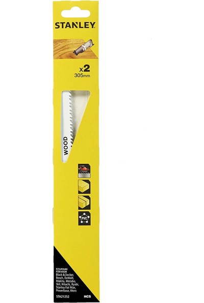 Stanley STA21252 Hcs Tilki Kuyruğu Bıçağı Kaba Kesim 305MM (2li) Stanley STA21252 Hcs Tilki Kuyruğu Bıçağı Kaba Kesim 305MM (2li)