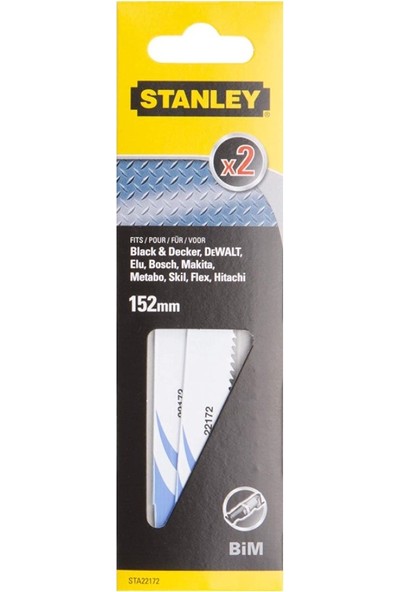 Stanley STA22172 Tilki Kuyruğu Testere 152MM, Beyaz, 2 Adet Stanley STA22172 Tilki Kuyruğu Testere 152MM, Beyaz, 2 Adet