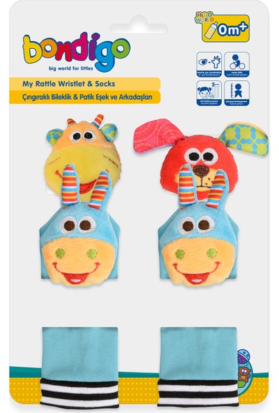 Bondigo BP2435 Çıngıraklı Bileklik & Patik Eşek ve Arkadaşları Bondigo BP2435 Çıngıraklı Bileklik & Patik Eşek ve Arkadaşları