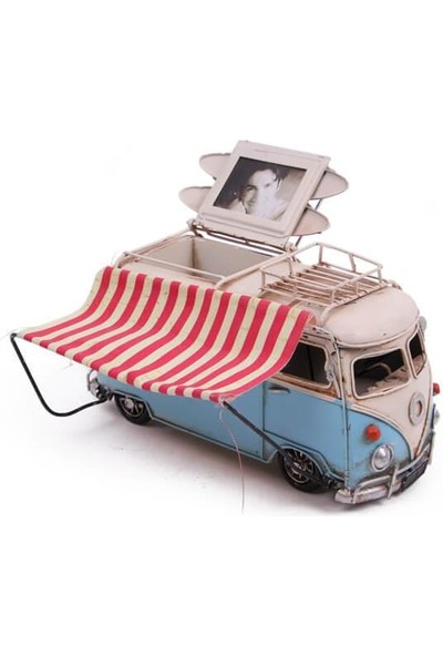 Ezolan Dekoratif Metal Minibüs Çerçeveli Kalemlik Tenteli Ezolan Dekoratif Metal Minibüs Çerçeveli Kalemlik Tenteli