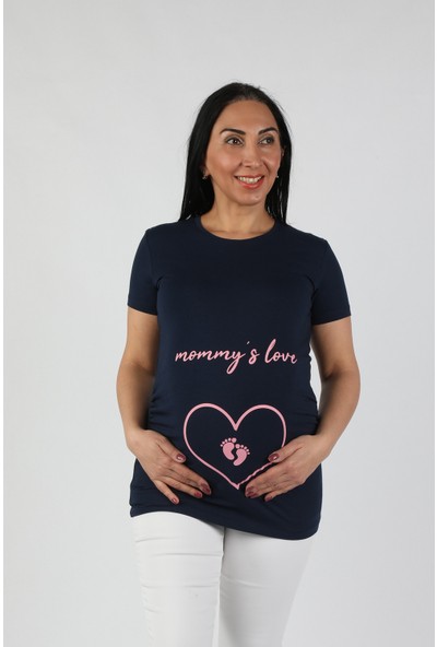 Balins Hamile Mommy Love Tişört Laci-Pembe Balins Hamile Mommy Love Tişört Laci-Pembe