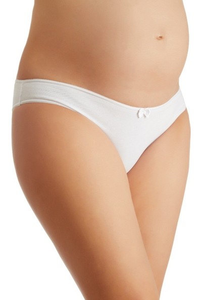 Safemom - Dikişsiz Slip Hamile Külodu Beyaz S
