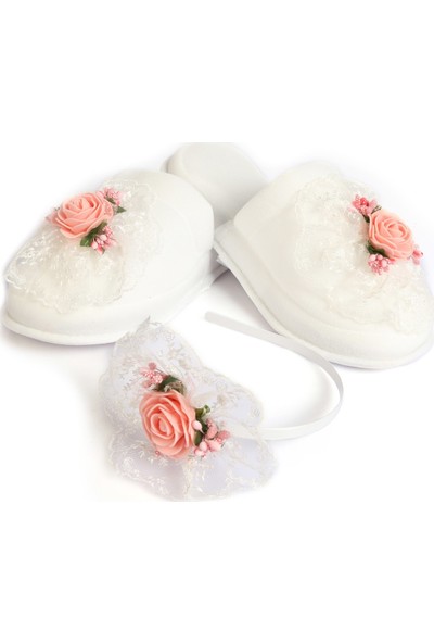 Azebu Somon Lohusa Kadife Terlik ve Tacı