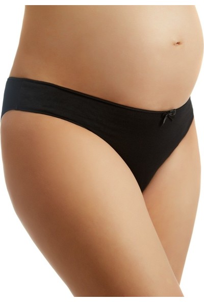 Safemom - Dikişsiz Slip Hamile Külodu Siyah L