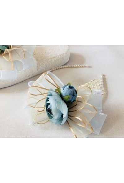 Azebu Azebu Çiçekli Lohusa Terliği Takımı