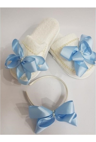 Azebu Anne Bebek Lüx Lohusa Terlik Seti Fiyonklu