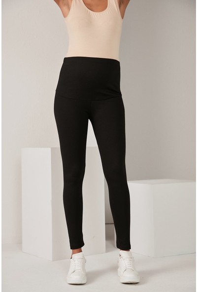 Gör&sin Hamile Siyah Kışlık Tayt