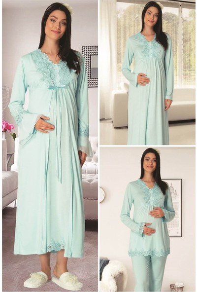 Carpediem L.r. 1519 Turkuaz 4 Parça Lohusa Set Carpediem L.r. 1519 Turkuaz 4 Parça Lohusa Set